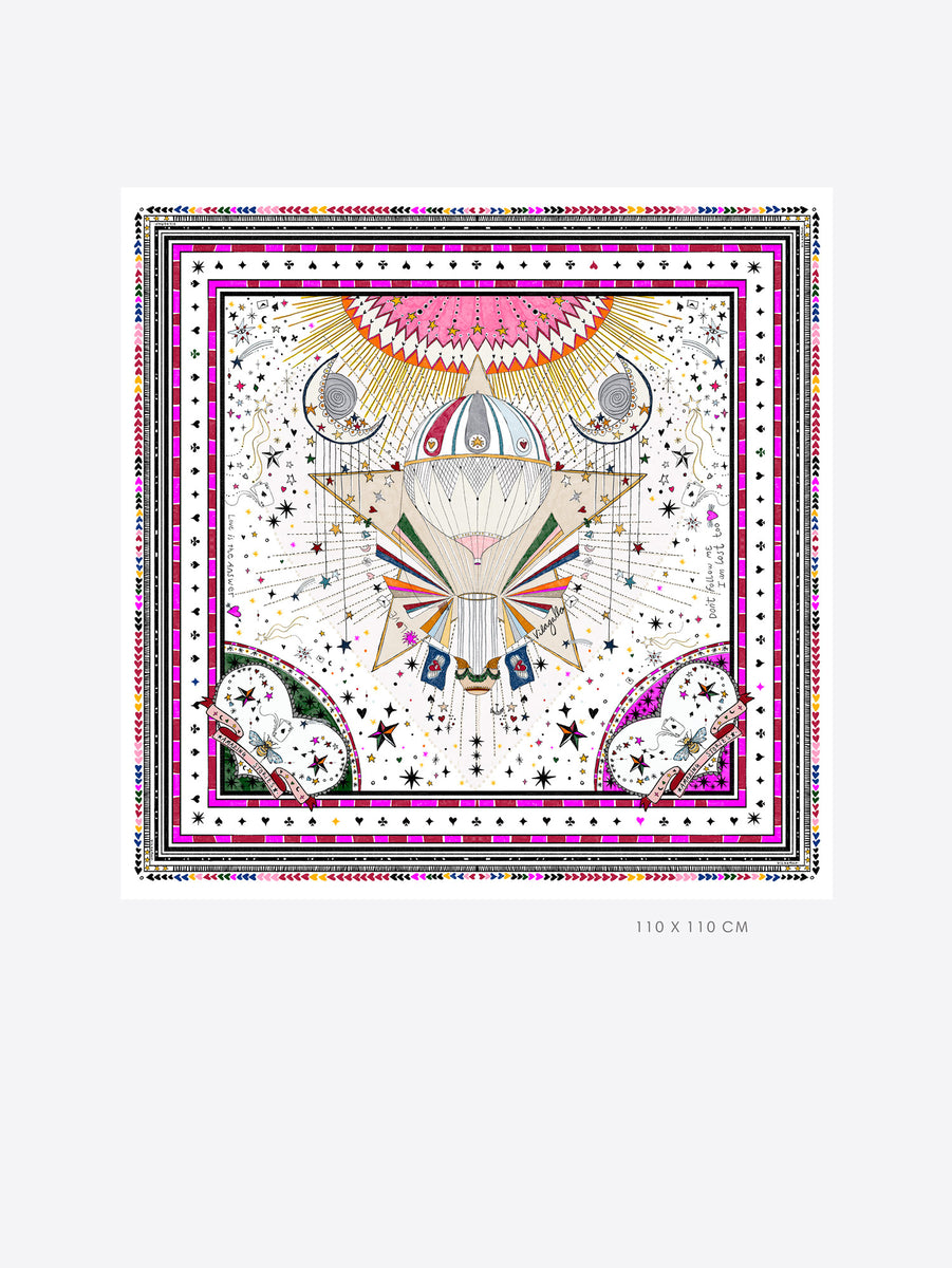 Vilagallo Hot Air Balloon Print Silk Scarf – County Boutique